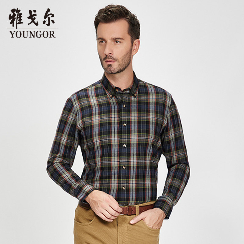 雅戈尔长袖衬衫专卖店,雅戈尔全棉格子衬衫,雅戈尔衬衣(第7页)_大山谷图库